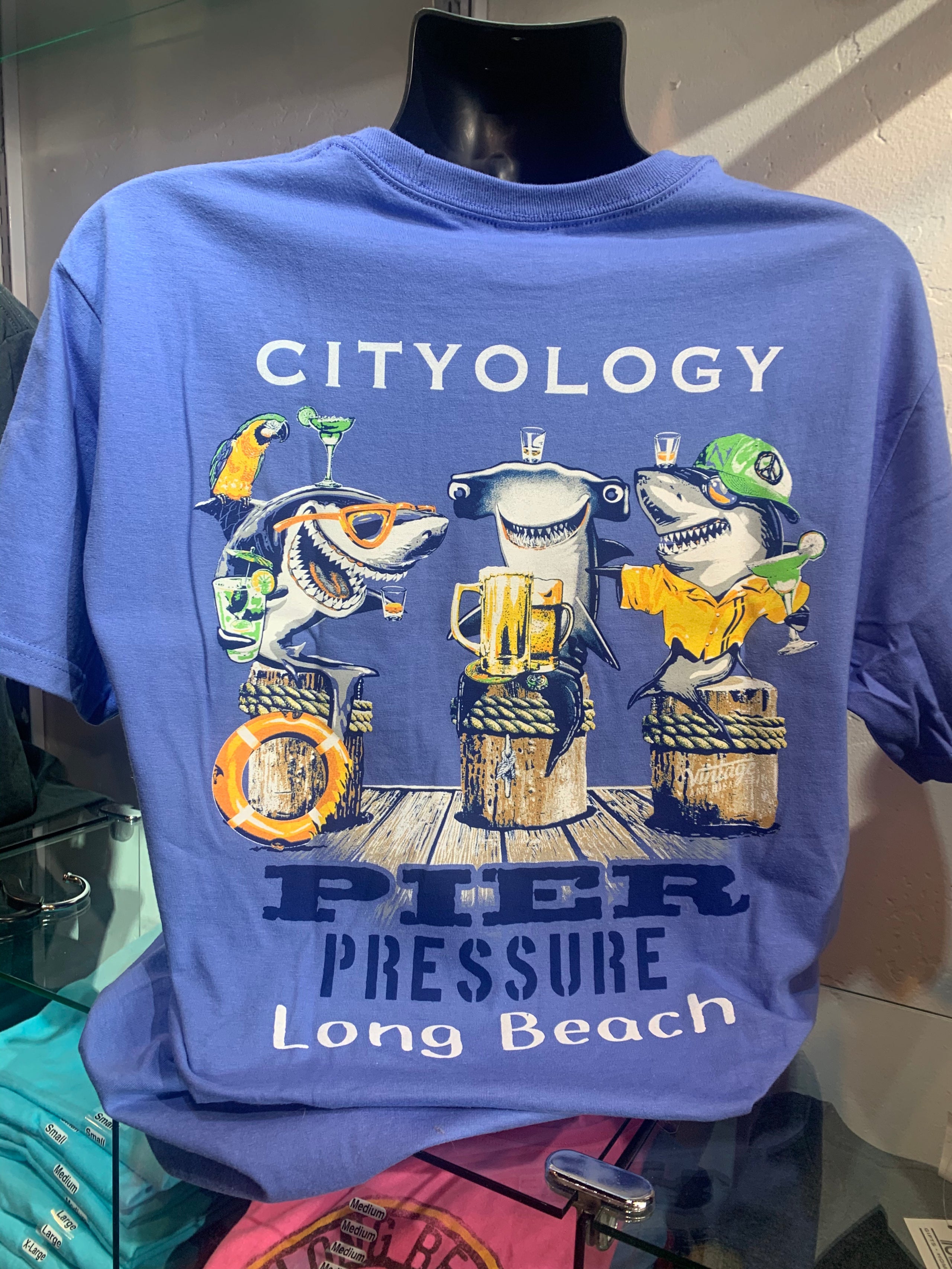 SALE S/S Tee LB Pier Pressure Shark 1014 NuBlu/NO | Cityology